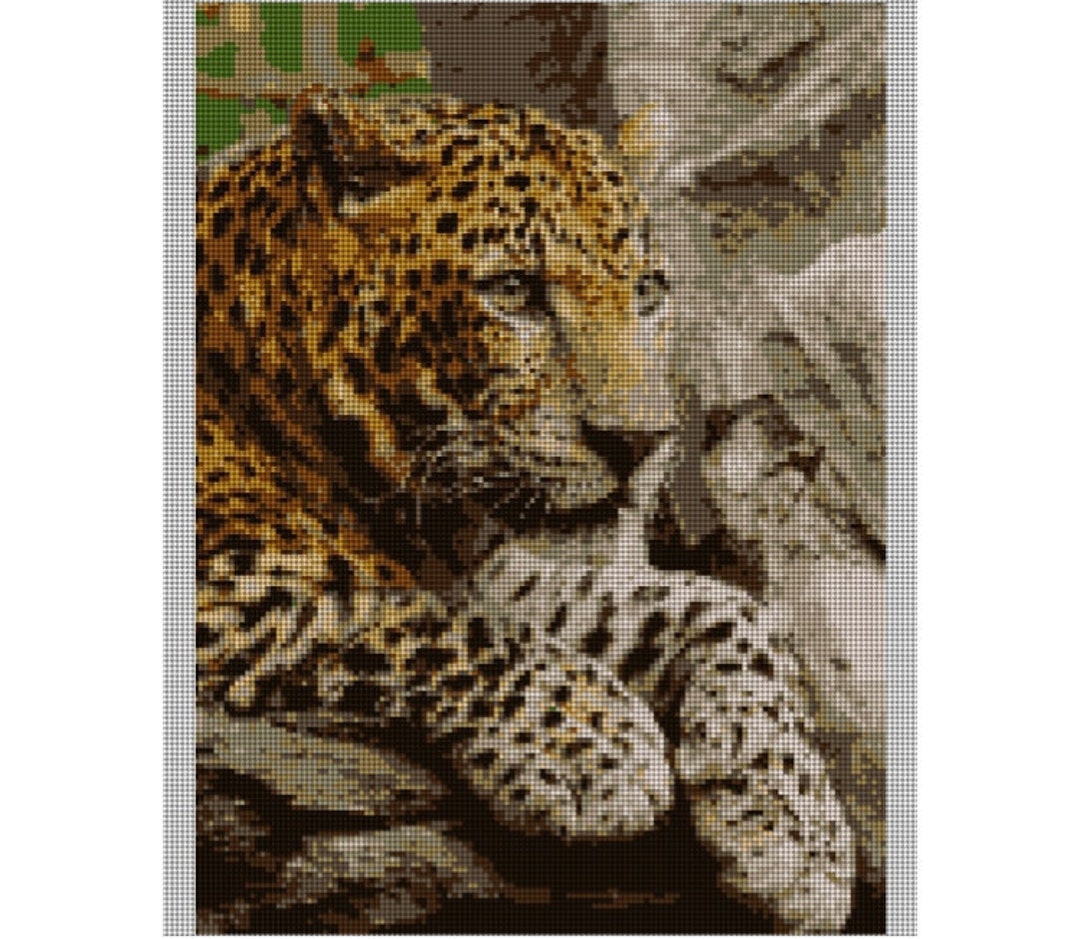 Leopard Needlepoint DIY Kit - Etsy