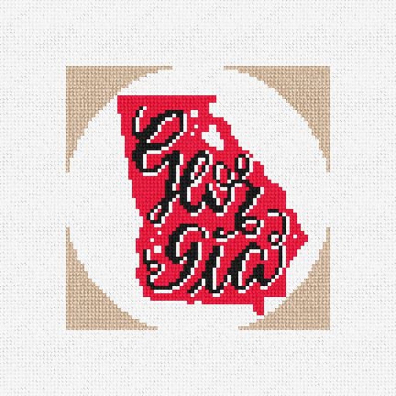 Georgia Needlepoint Christmas Ornament DIY Kit - Etsy