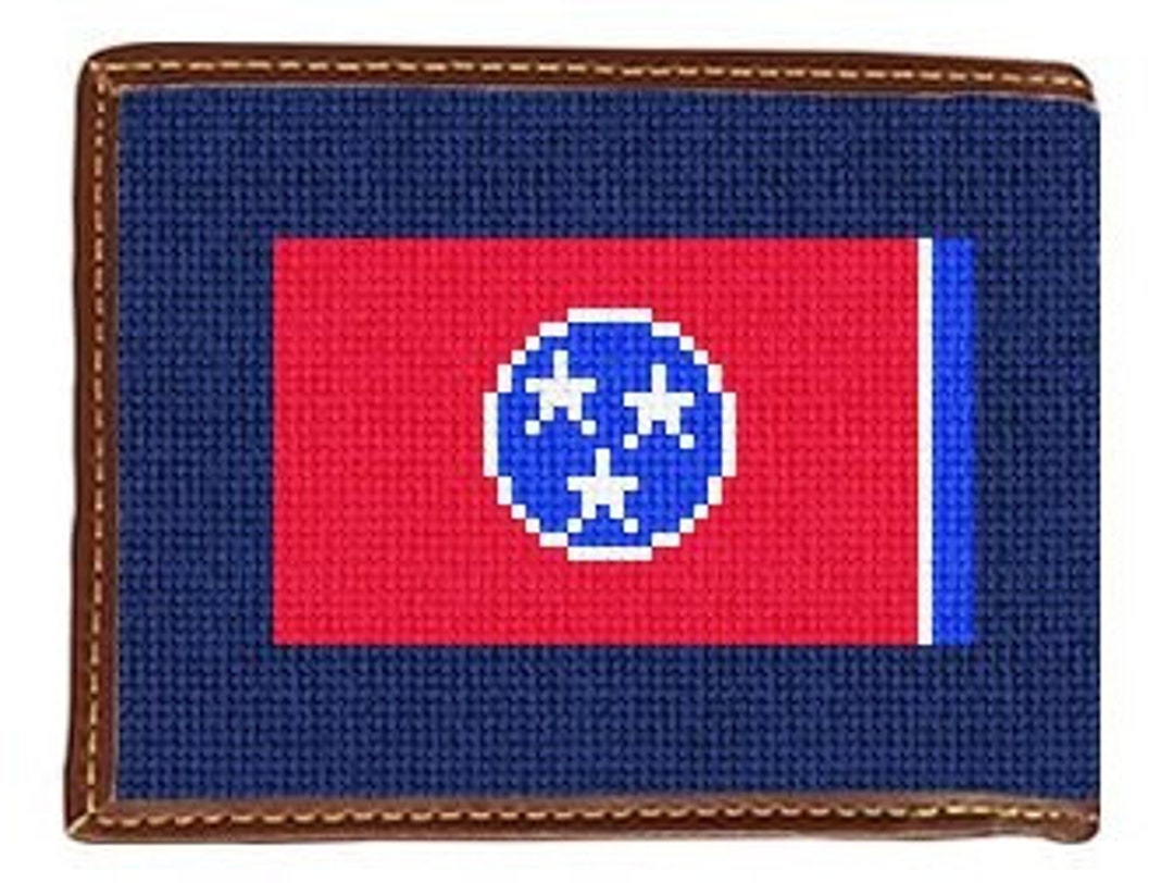 Tennessee Flag Needlepoint Wallet Finished - Etsy