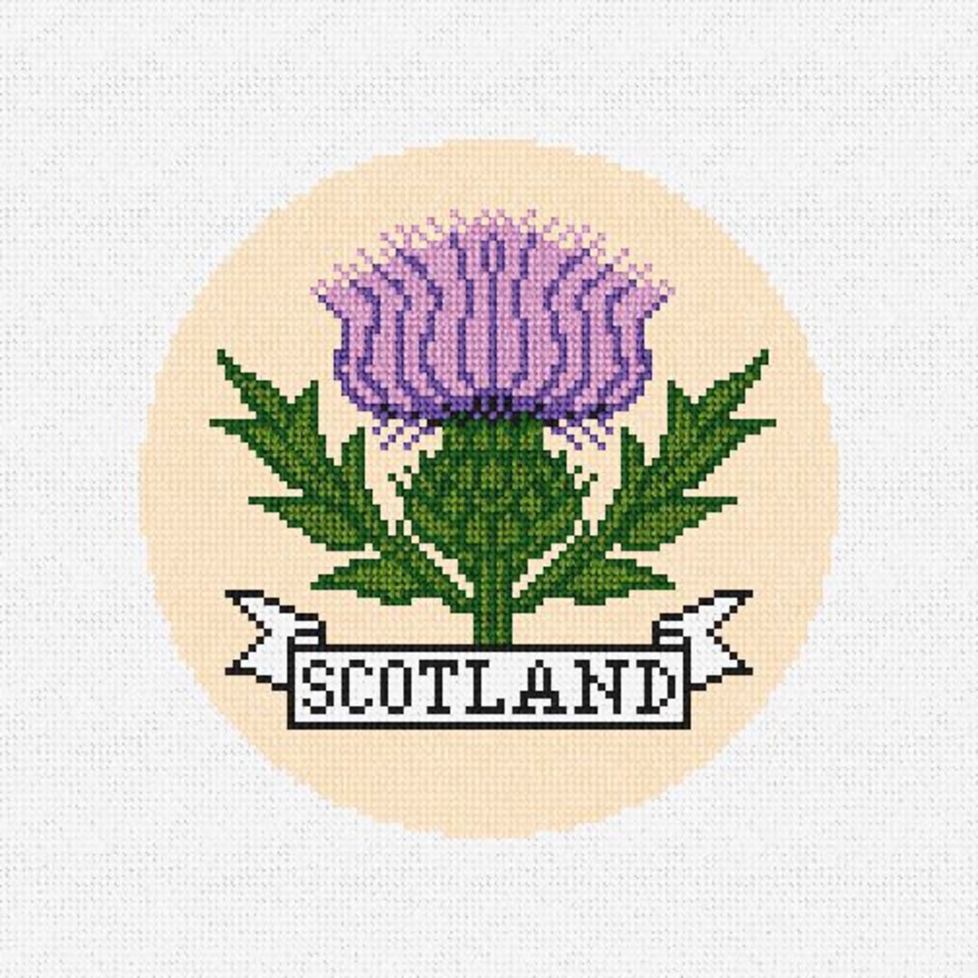 Scottish Thistle Needlepoint Christmas Ornament DIY Kit - Etsy