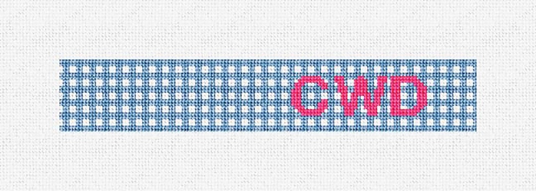 Petite Preppy Gingham Needlepoint Key Fob DIY Kit - Etsy