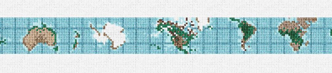 World Map Needlepoint Belt DIY Kit - Etsy