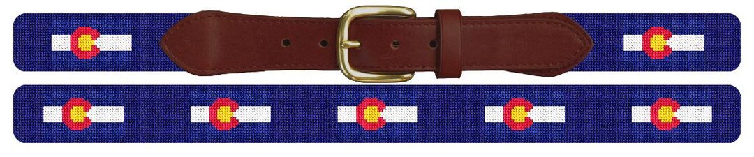 Colorado Flag Finished Needlepoint Belt - Etsy