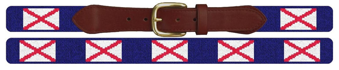 Alabama Flag Finished Needlepoint Belt - Etsy