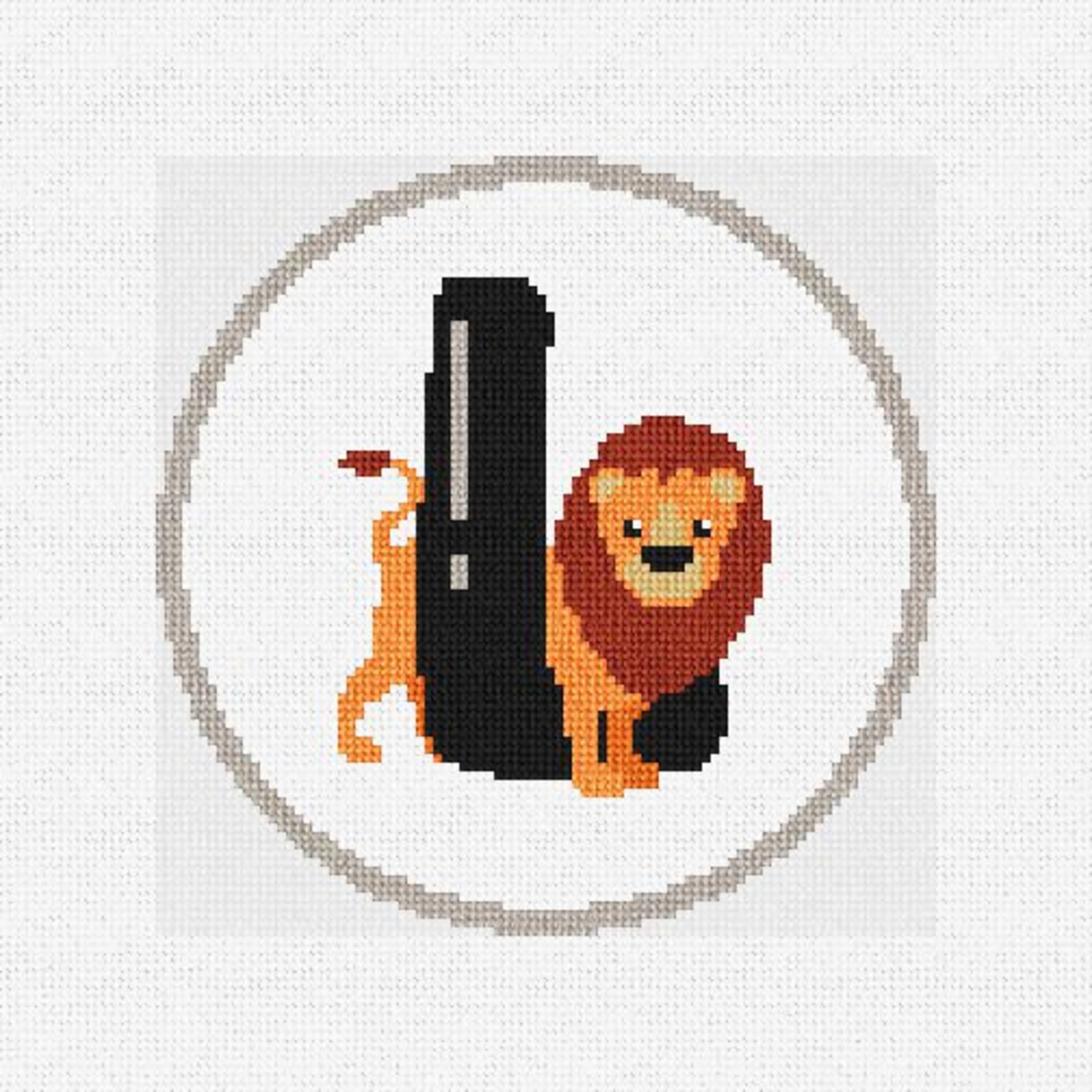 Loyal Lion Needlepoint Ornament DIY Kit - Etsy