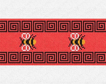 Greek Bee Purse or Guitar Strap Needlepoint DIY Kit - Etsy