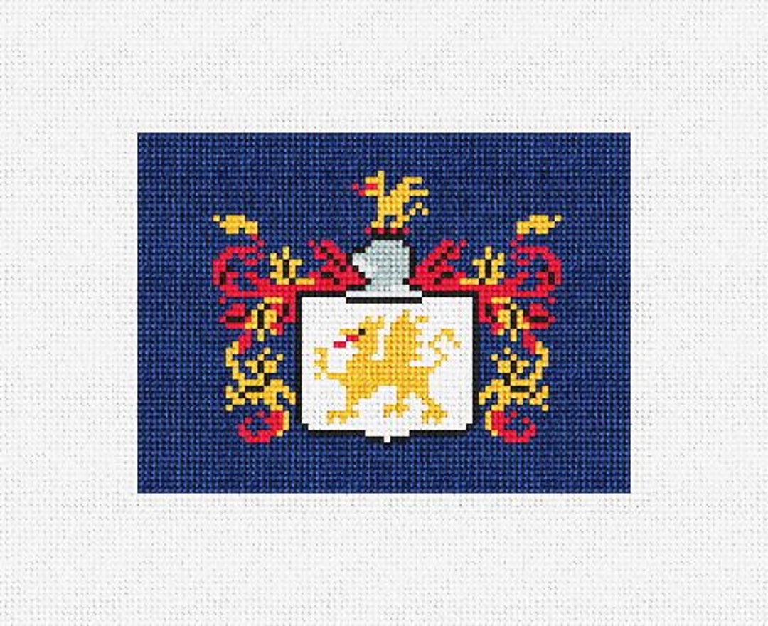 Custom Family Crest Needlepoint Card Wallet DIY Kit - Etsy