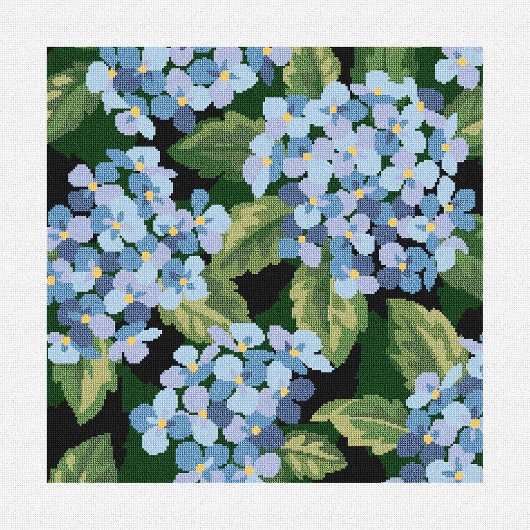 Graceful Hydrangeas Needlepoint Pillow DIY Kit - Etsy