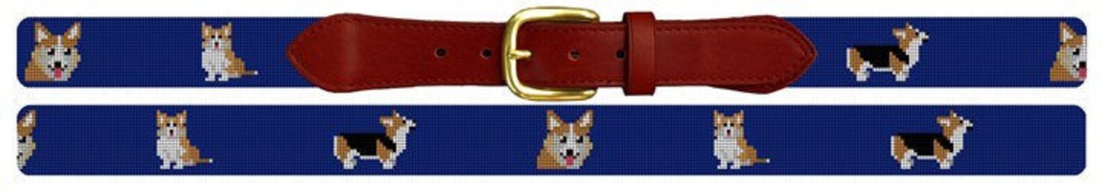 Welsh Corgi Needlepoint Belt Finished - Etsy