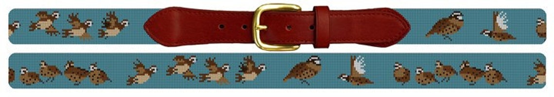 Bobwhite Quail Needlepoint Belt Finished | Etsy