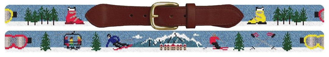 Mountain Skiing Needlepoint Belt Finished - Etsy
