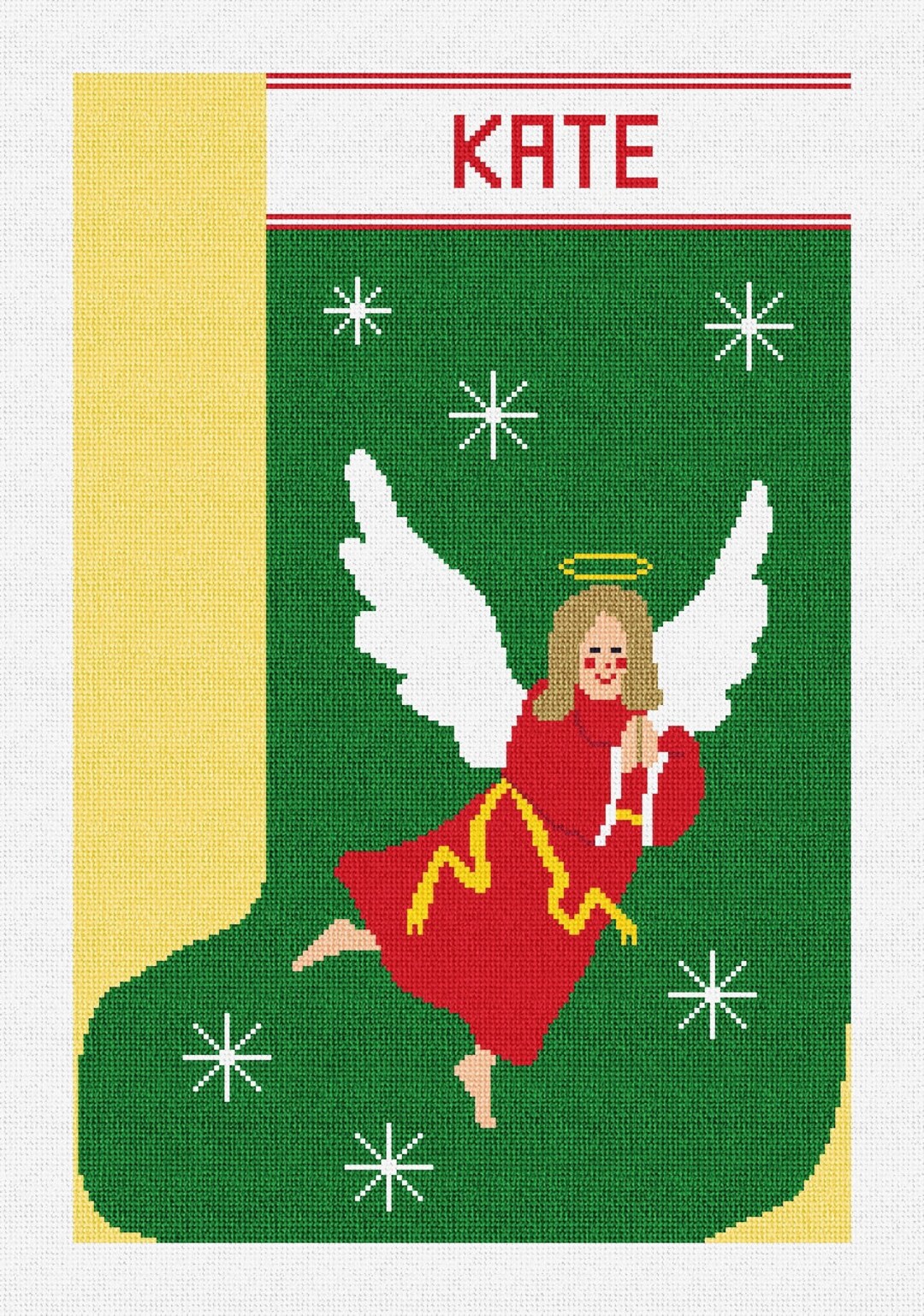 Angel Wings Needlepoint Christmas Stocking Kit - Etsy