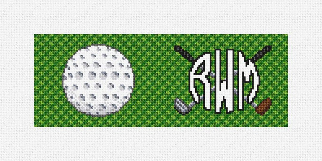 Golf Ball Needlepoint Wallet DIY Kit - Etsy