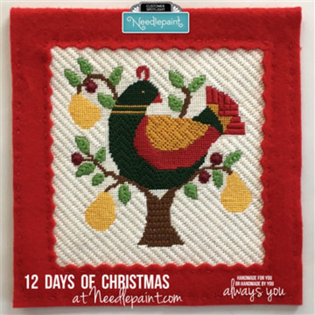 Partridge in a Pear Tree Christmas Needlepoint DIY Kit - Etsy