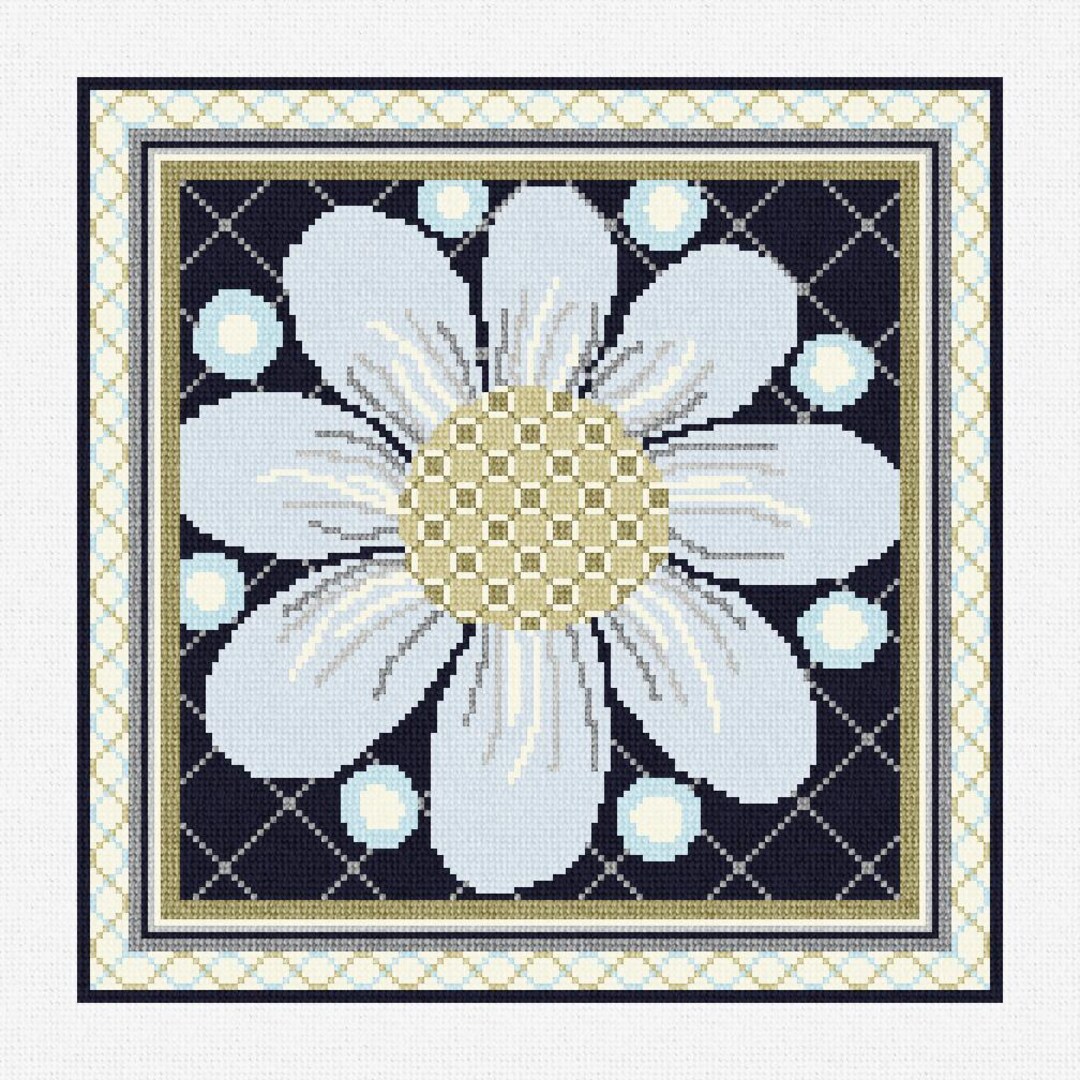 Dew Drop Posy Stitch Fiddle Needlepoint Pillow DIY Kit - Etsy