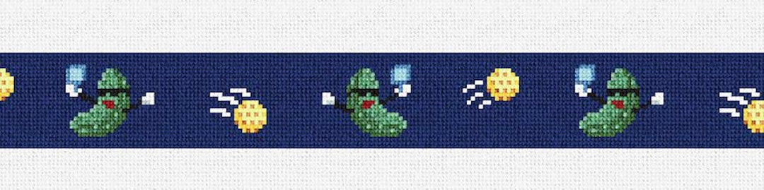 Pickleball Pickle Needlepoint Belt DIY Kit - Etsy