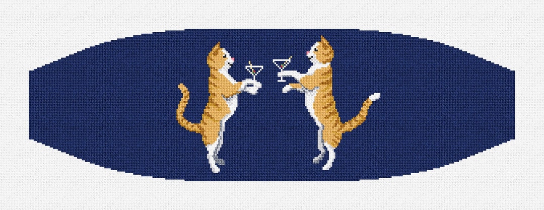 Cat Cummerbund Needlepoint DIY Kit - Etsy