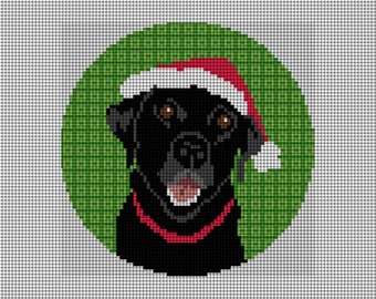 Black Lab Needlepoint Christmas Ornament DIY Kit | Etsy