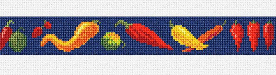 Chili Peppers Needlepoint Belt DIY Kit - Etsy