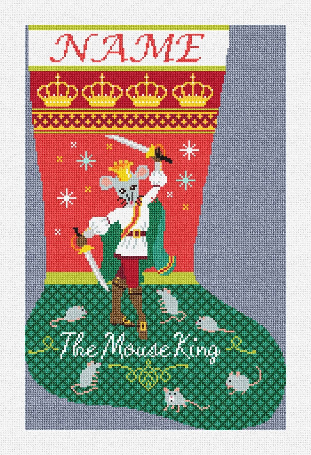 The Mouse King Needlepoint Stocking DIY Kit - Etsy
