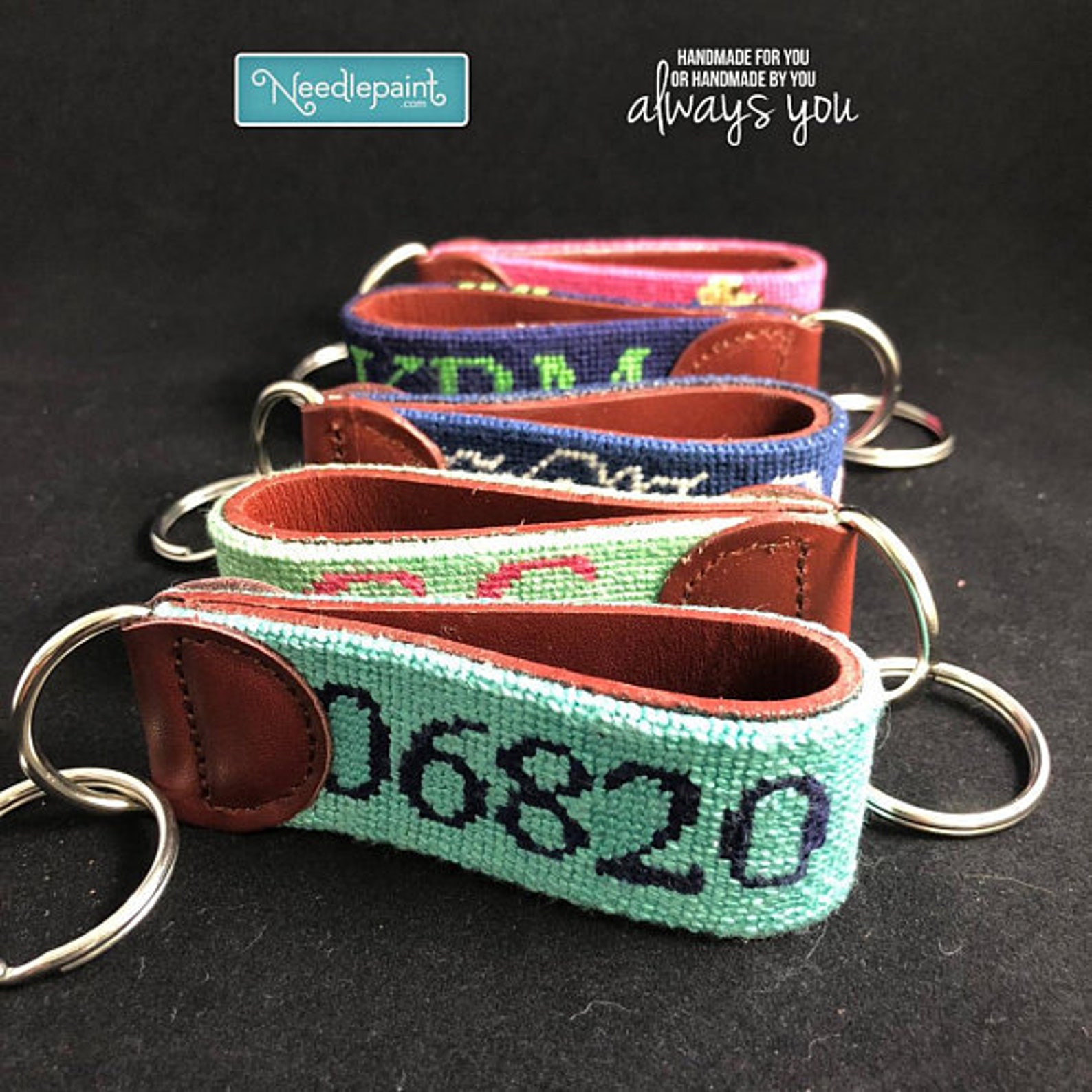 Snow Leopard Finished Needlepoint Key Fob - Etsy