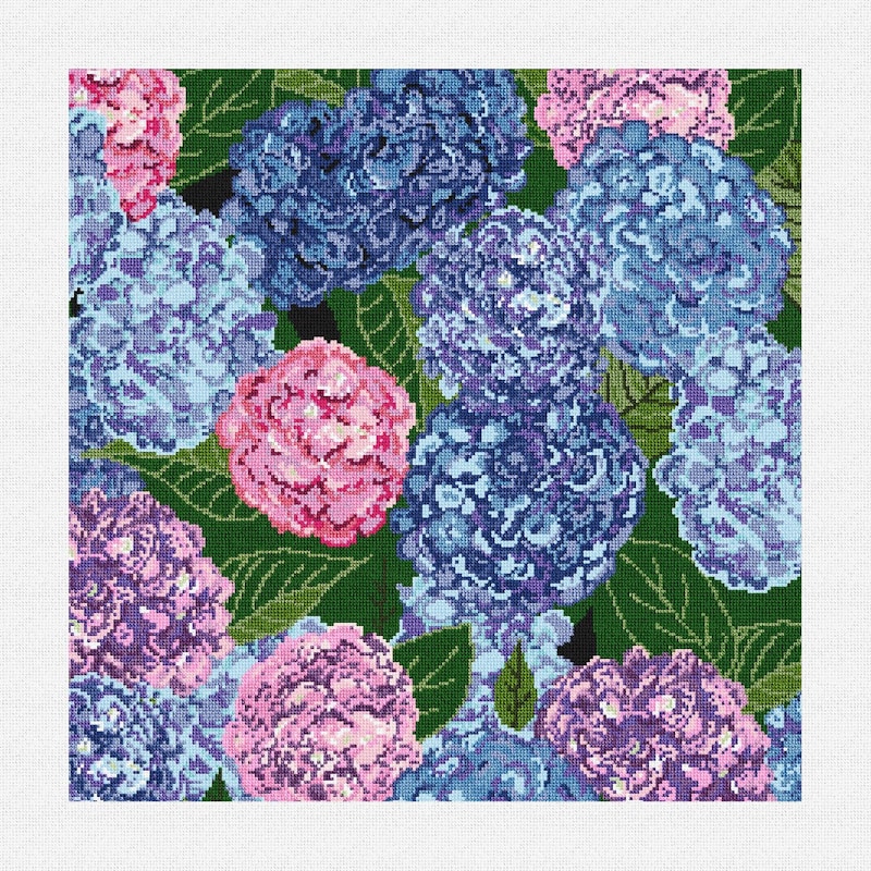 Needlepoint Hydrangeas - Etsy