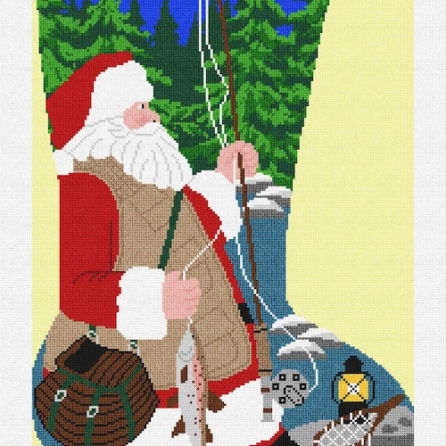Vintage Santa Needlepoint Christmas Stocking DIY Kit - Etsy