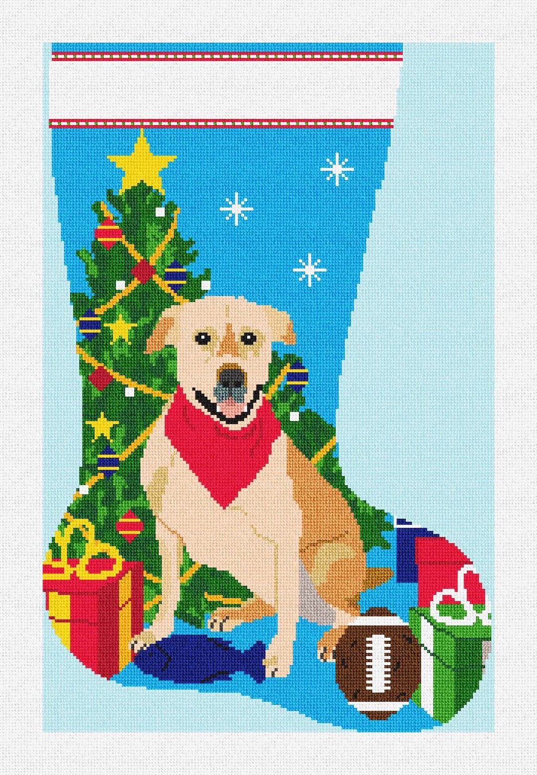 Labrador Retriever Needlepoint Christmas Stocking DIY Kit - Etsy
