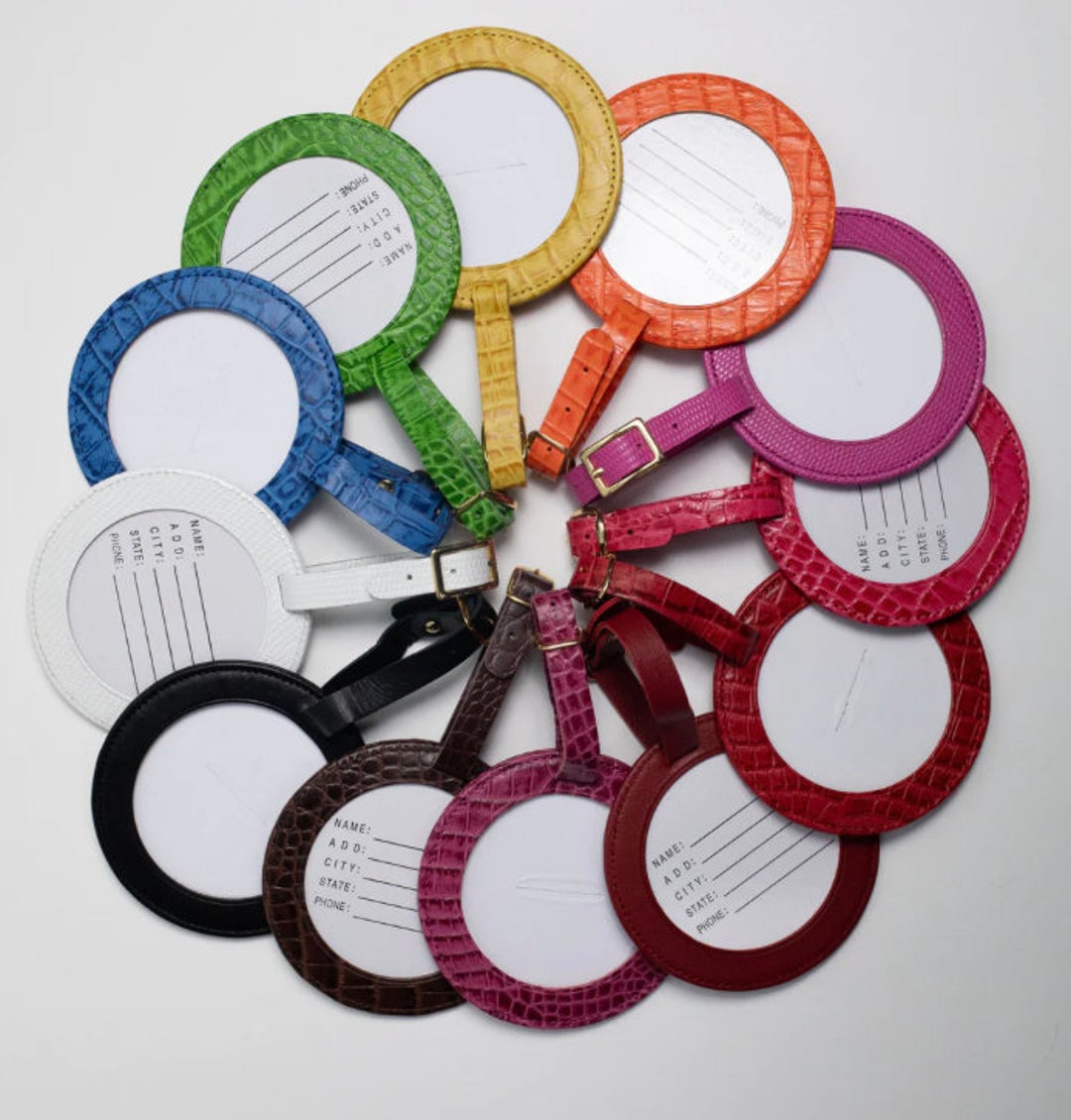 Needlepoint Leather Identification Tag Self-finishing Piece (BAG21) - Etsy