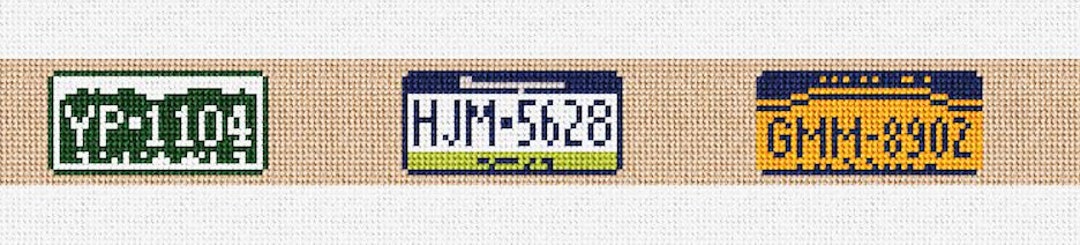 Custom License Plate Needlepoint Belt DIY Kit - Etsy