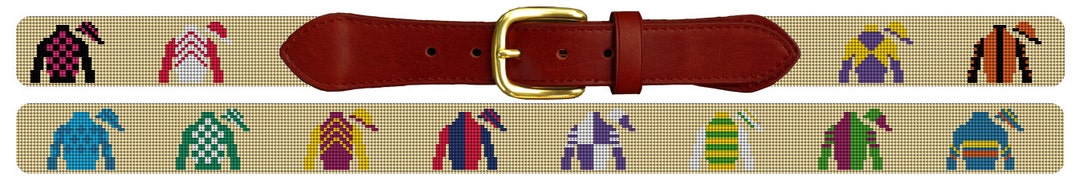Horse Racing Silks Needlepoint Belt DIY Kit - Etsy
