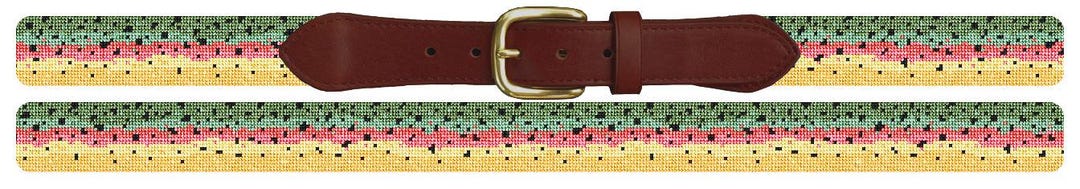 Rainbow Trout Skin Finished Needlepoint Belt - Etsy