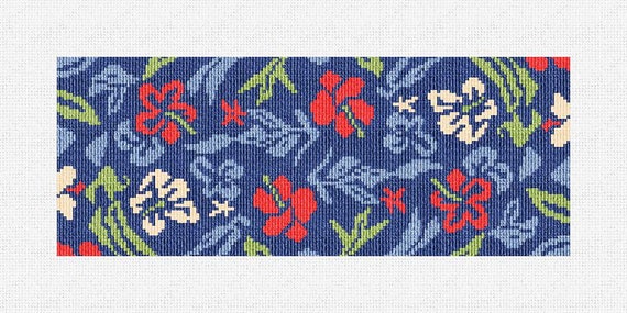 Aloha Hibiscus Needlepoint Wallet DIY Kit - Etsy