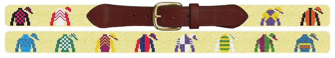 Horse Racing Silks Needlepoint Belt DIY Kit - Etsy
