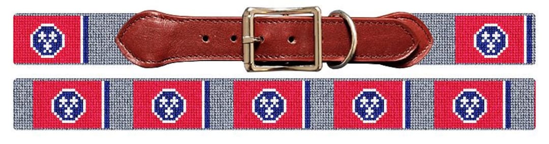 Tennessee Flag Finished Needlepoint Dog Collar - Etsy