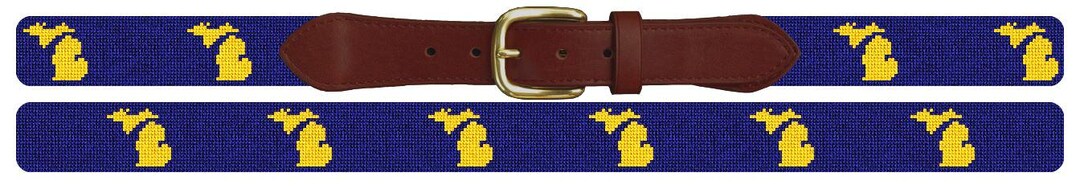 Michigan State Finished Needlepoint Belt - Etsy