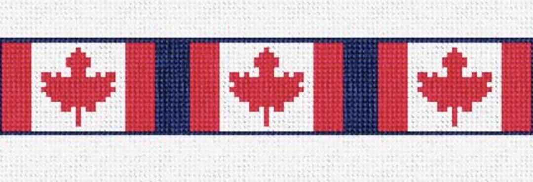 Canadian Flag Dog Collar Needlepoint DIY Kit - Etsy