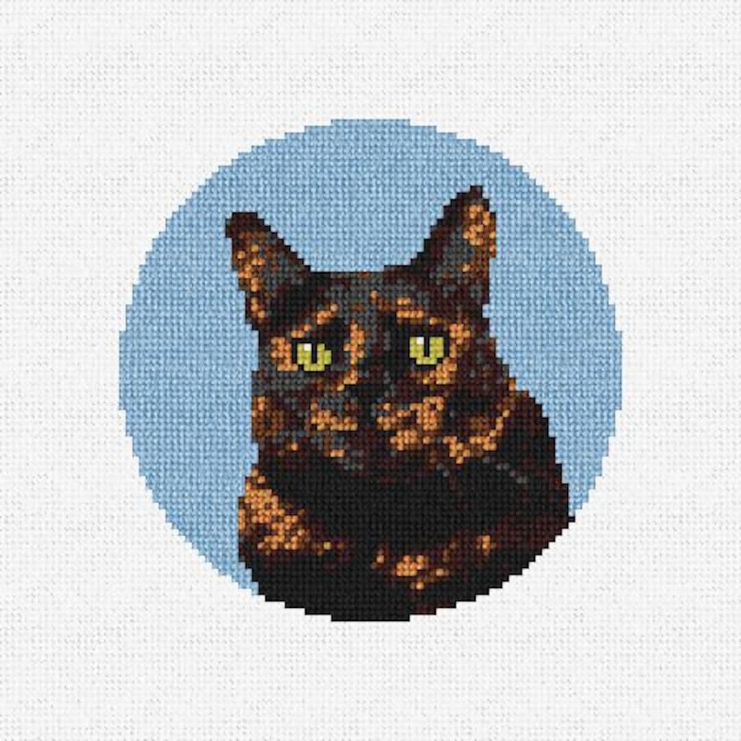 Tortoise Shell Cat Needlepoint Ornament DIY Kit - Etsy