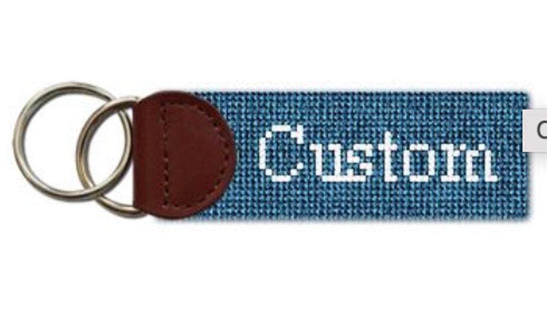 Custom Design Finished Needlepoint Key Fob - Etsy