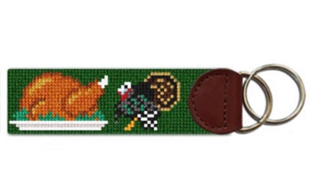 Thanksgiving Turkey Finished Needlepoint Key Fob - Etsy