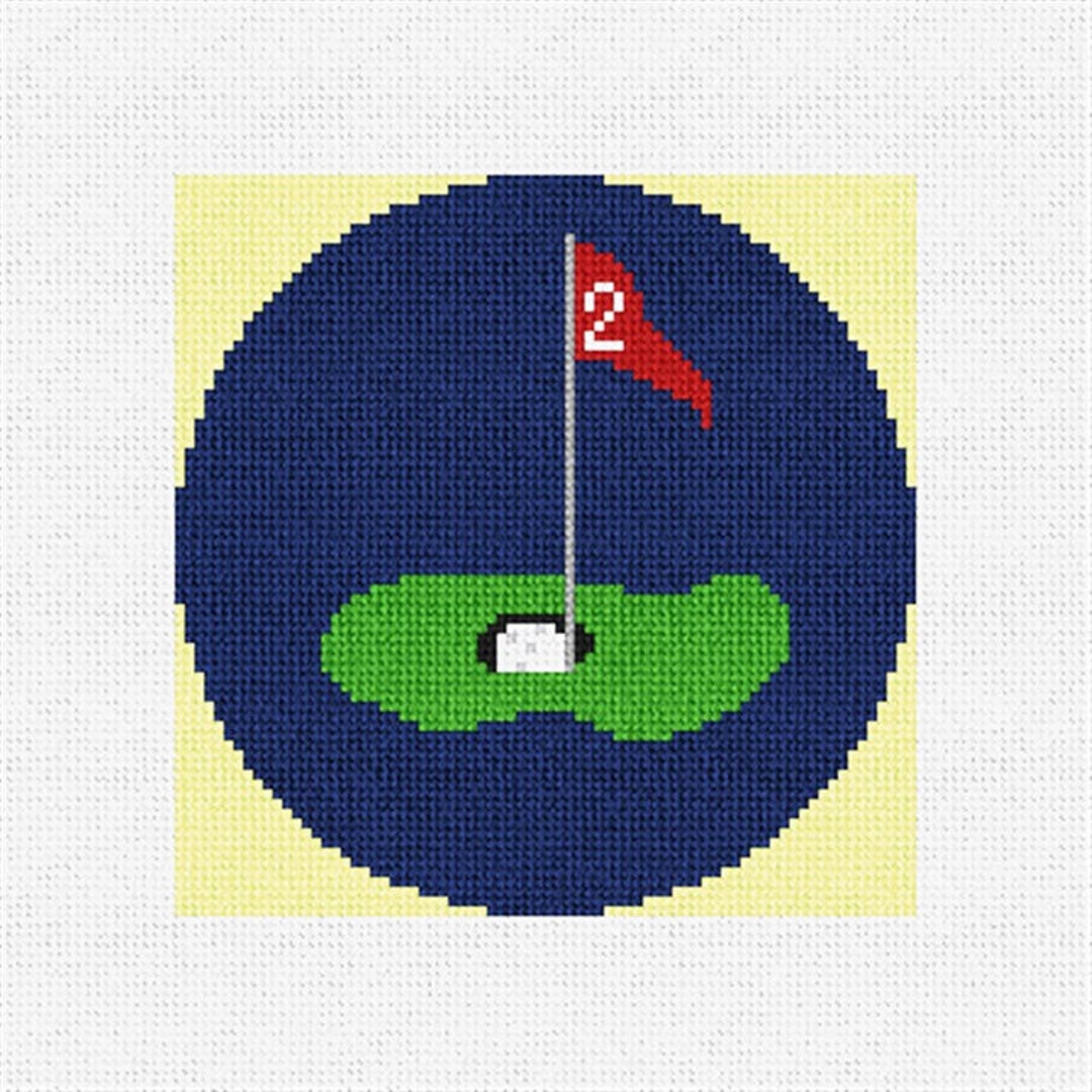Golf Green Needlepoint Ornament DIY Kit - Etsy