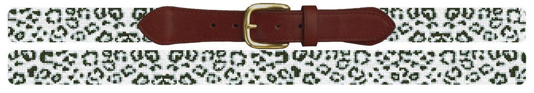 Snow Leopard Finished Needlepoint Belt - Etsy