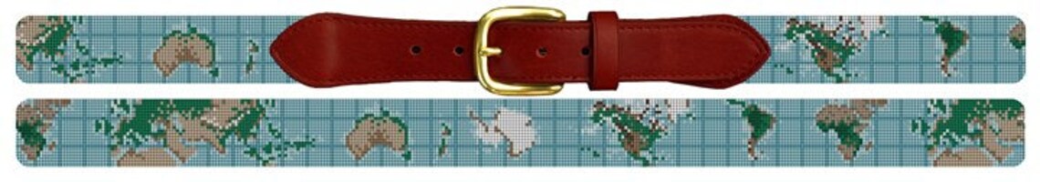 World Map Needlepoint Belt DIY Kit - Etsy