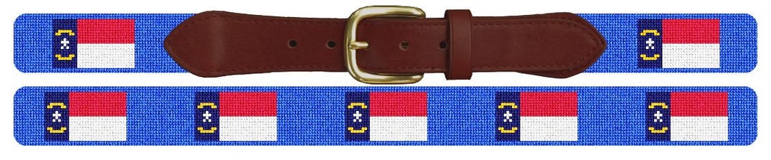 North Carolina Flag Finished Needlepoint Belt - Etsy