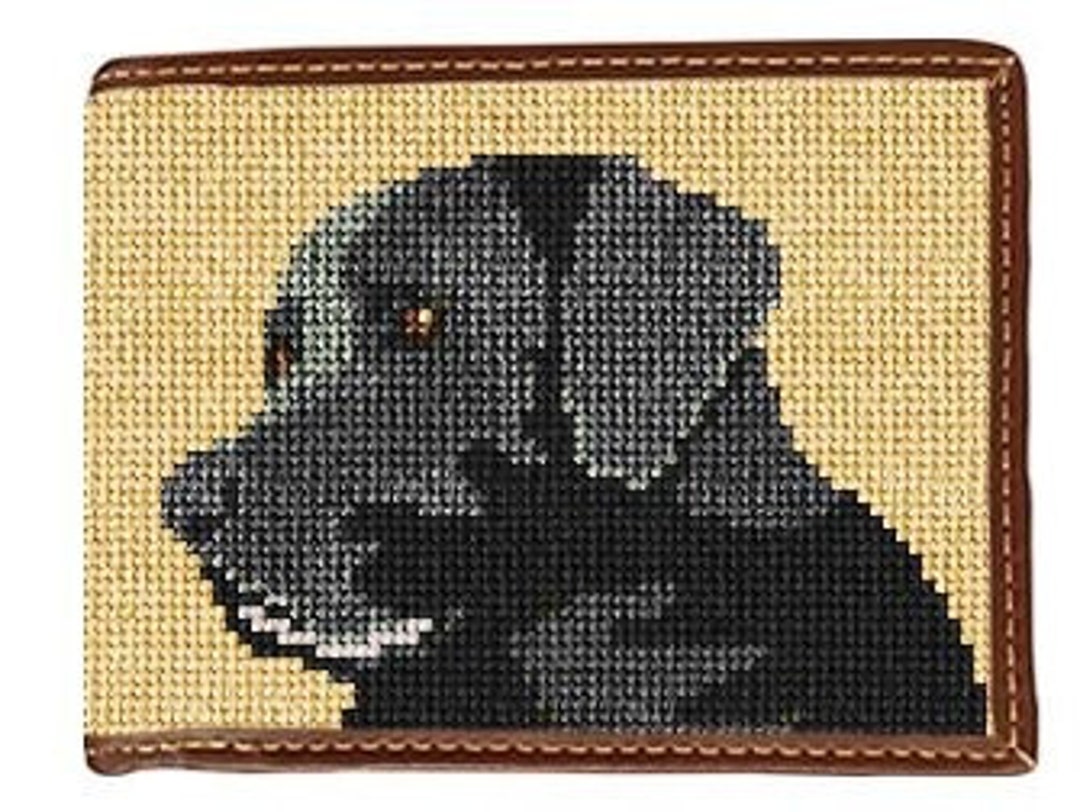 Black Lab Needlepoint Wallet Finished - Etsy