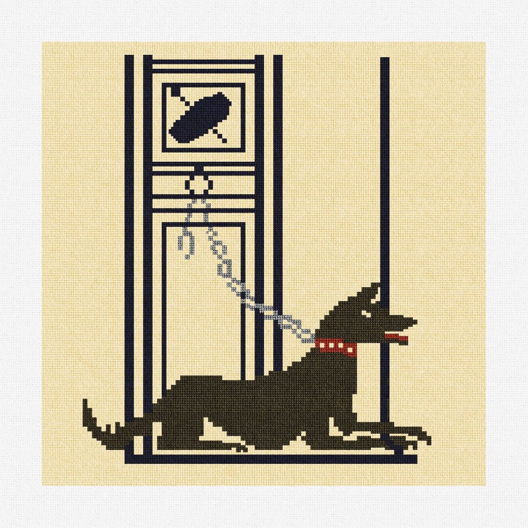 Pompeii Mosaic Guard Dog Needlepoint DIY Pillow Kit - Etsy