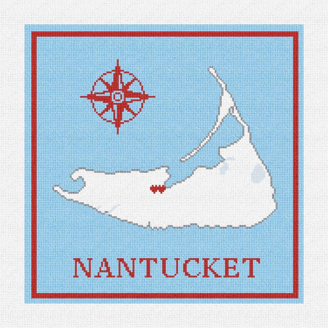 Nantucket Needlepoint Wedding Ring Bearer Pillow DIY Kit - Etsy