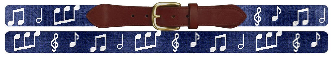Music Notes Finished Needlepoint Belt - Etsy