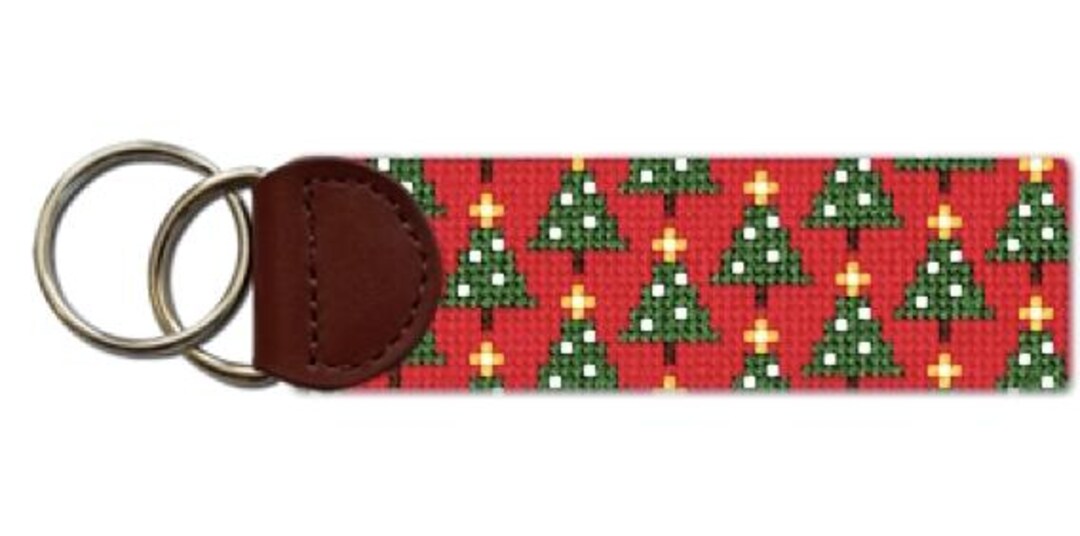 Christmas Trees Finished Needlepoint Key Fob - Etsy