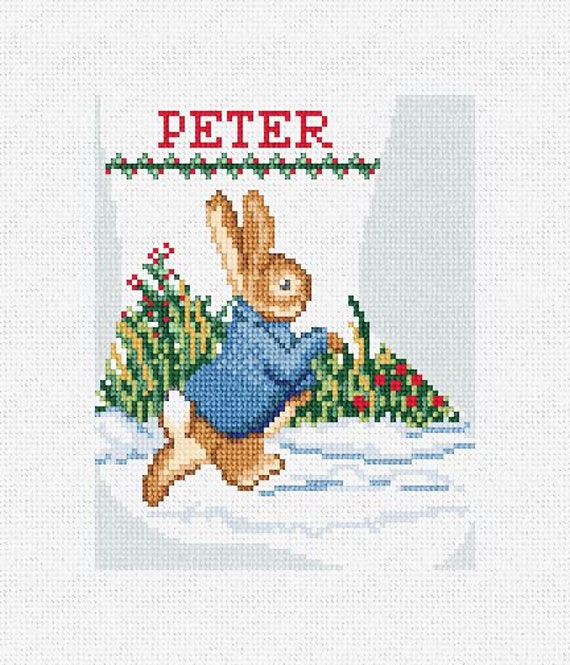Peter Rabbit Mini Stocking Needlepoint Ornament DIY Kit - Etsy
